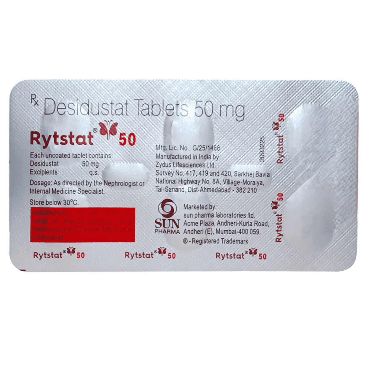 Rytstat 50 mg Tablet | Uses, Side Effects, Price | Apollo Pharmacy