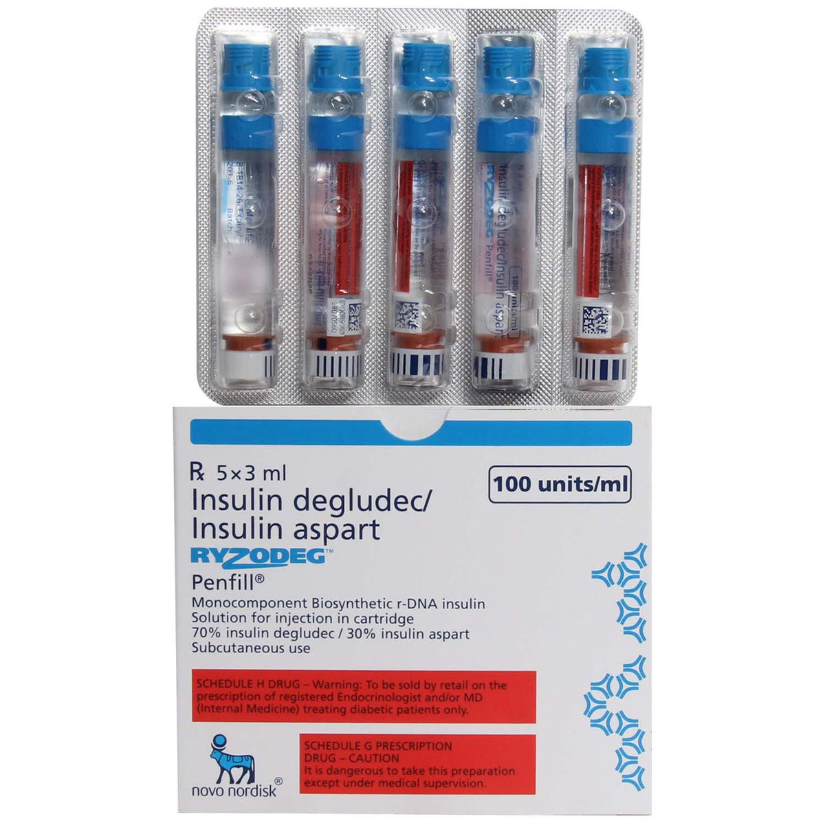 Ryzodeg 100IU/ml Penfill 3 ml Price, Uses, Side Effects, Composition ...