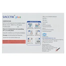 Sacctik Plus Suspension 5 ml | Uses, Side Effects, Price | Apollo Pharmacy