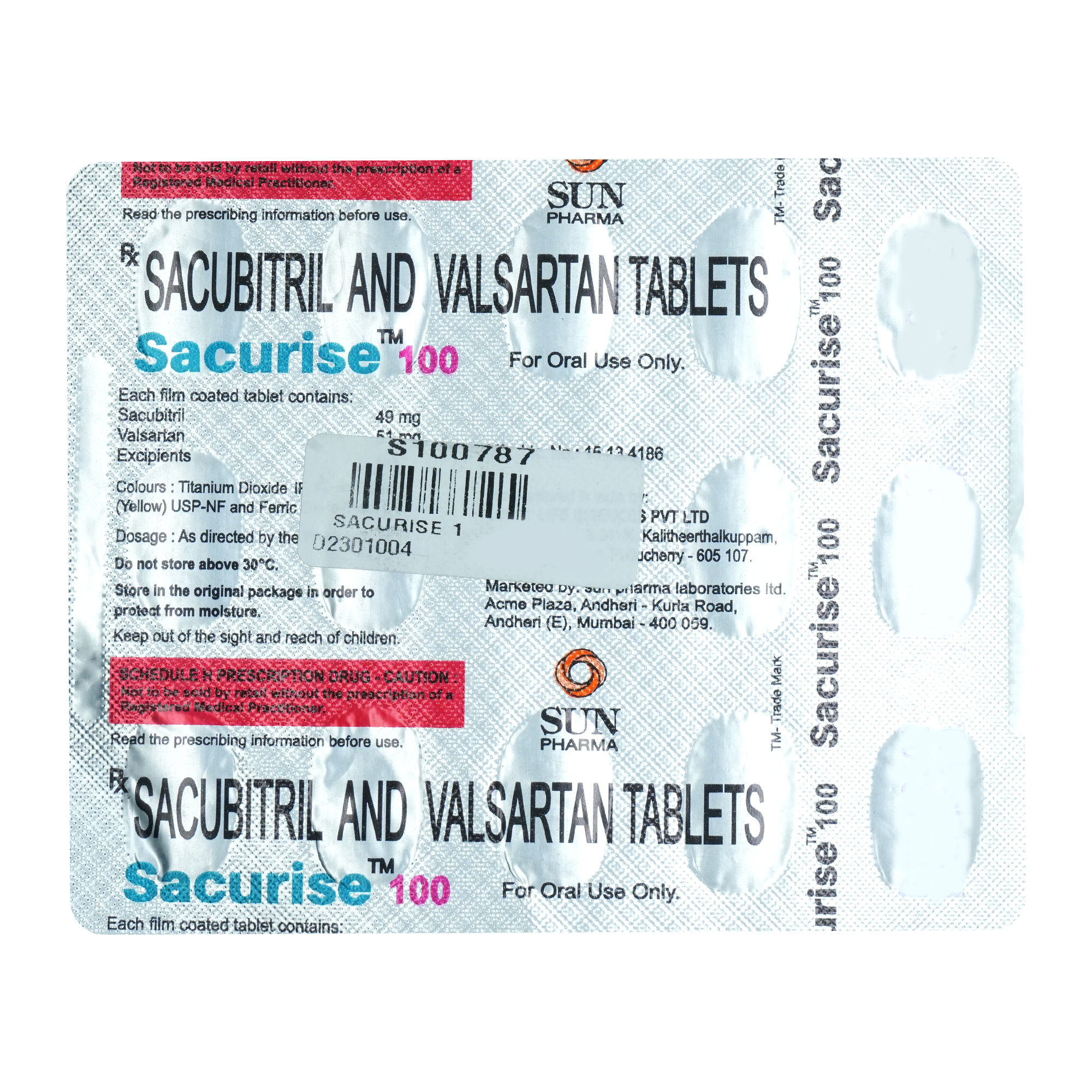 Sacurise 100 Tablet | Uses, Side Effects, Price | Apollo Pharmacy