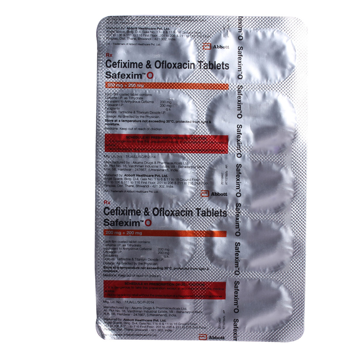 Safexim-0 200 Mg Tablet 10's Price, Uses, Side Effects, Composition ...