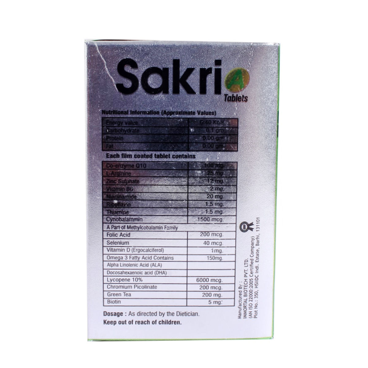 Sakri A Tablet 15's Price, Uses, Side Effects, Composition - Apollo ...