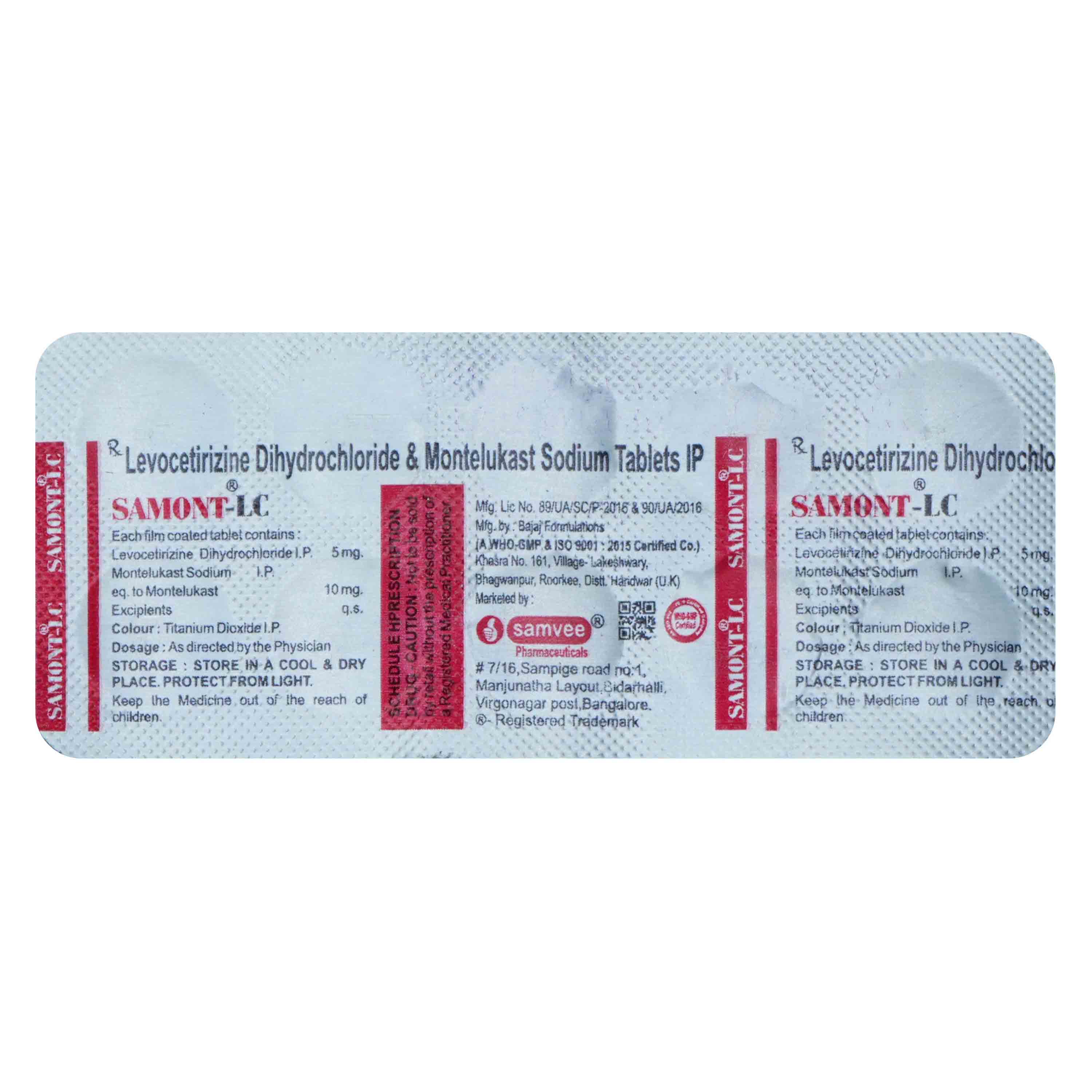 Samont-LC Tablet | Uses, Side Effects, Price | Apollo Pharmacy
