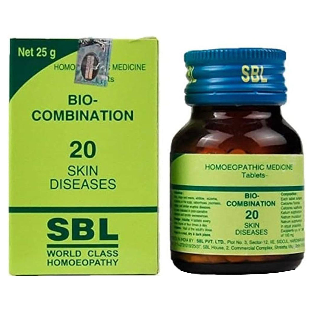 Buy SBL Bio Combination 20 Skin Diseases Tablets, 25 gm | 19 Minutes ...