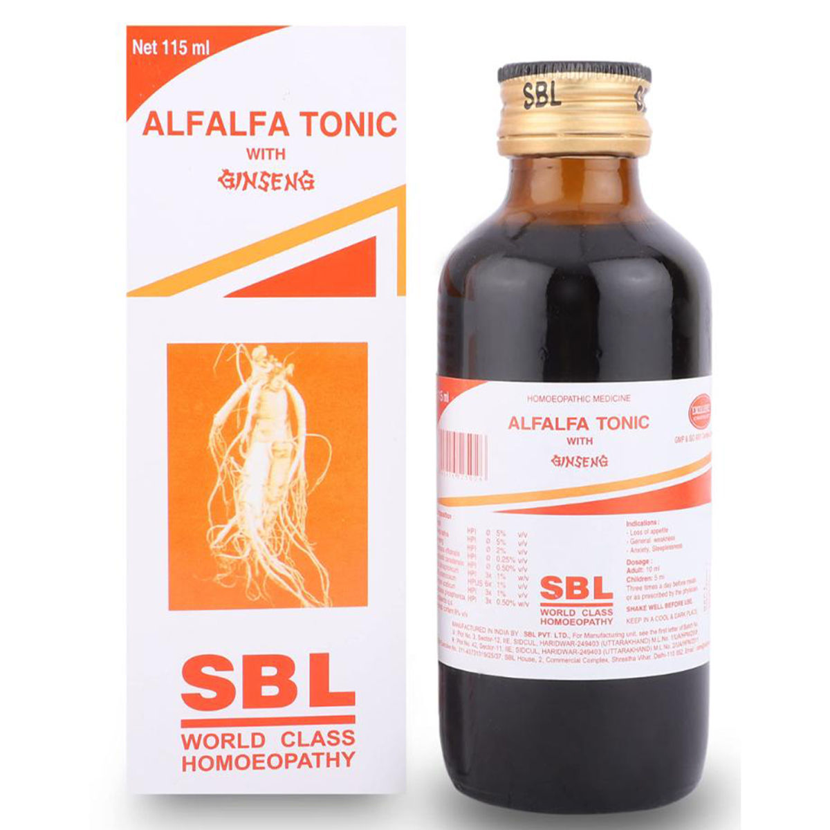 Buy SBL Alfalfa Tonic With Ginseng, 115 ml | 19 Minutes Delivery ...