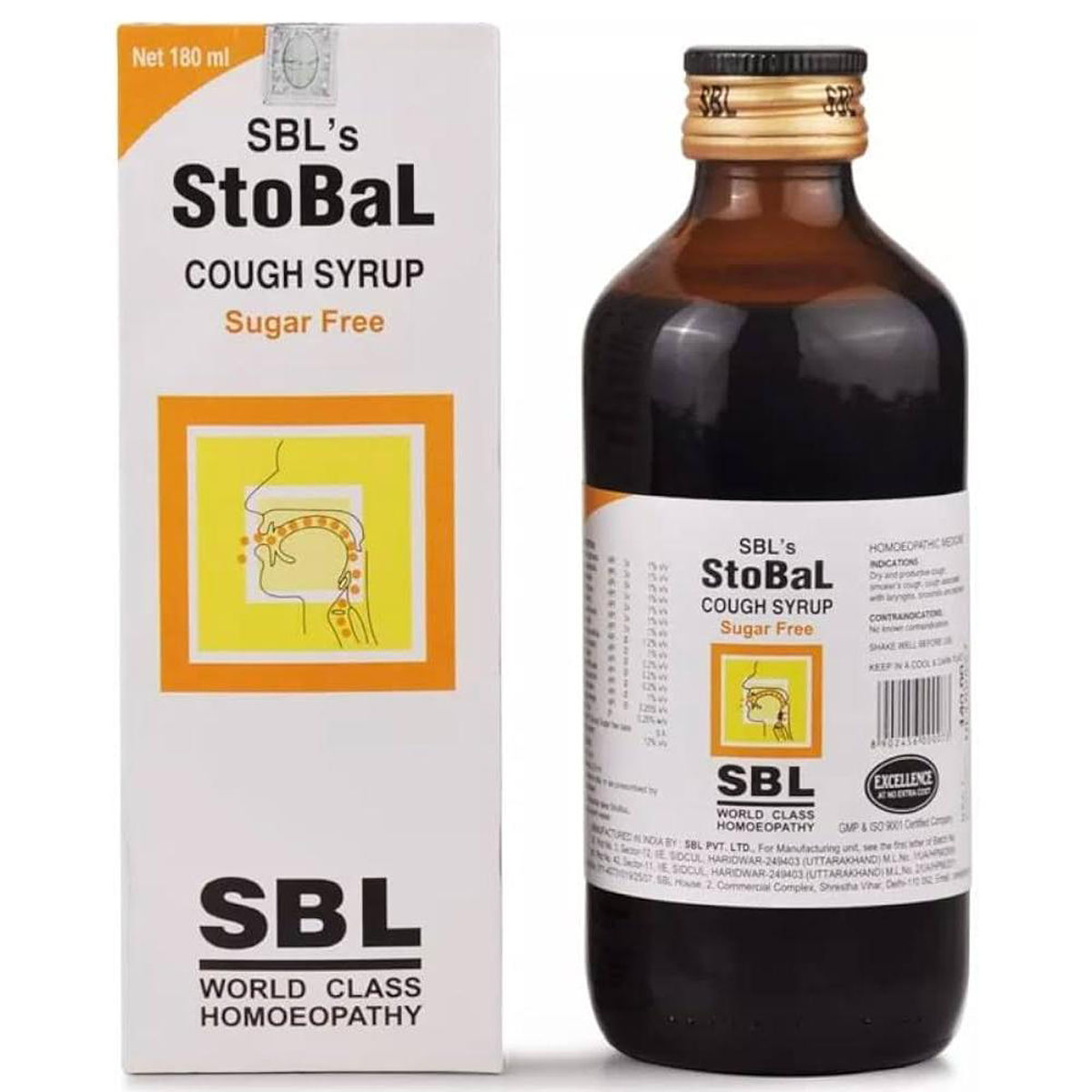 Buy SBL Stobal Sugar Free Cough Syrup, 180 ml | 19 Minutes Delivery ...