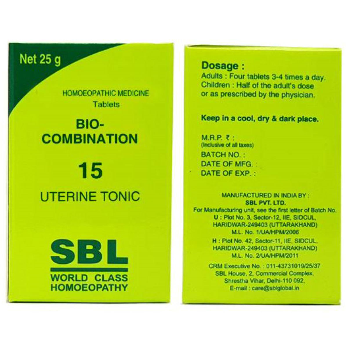 Buy SBL Bio-Combination 15 (BC) Tablets, 25 gm | 19 Minutes Delivery ...
