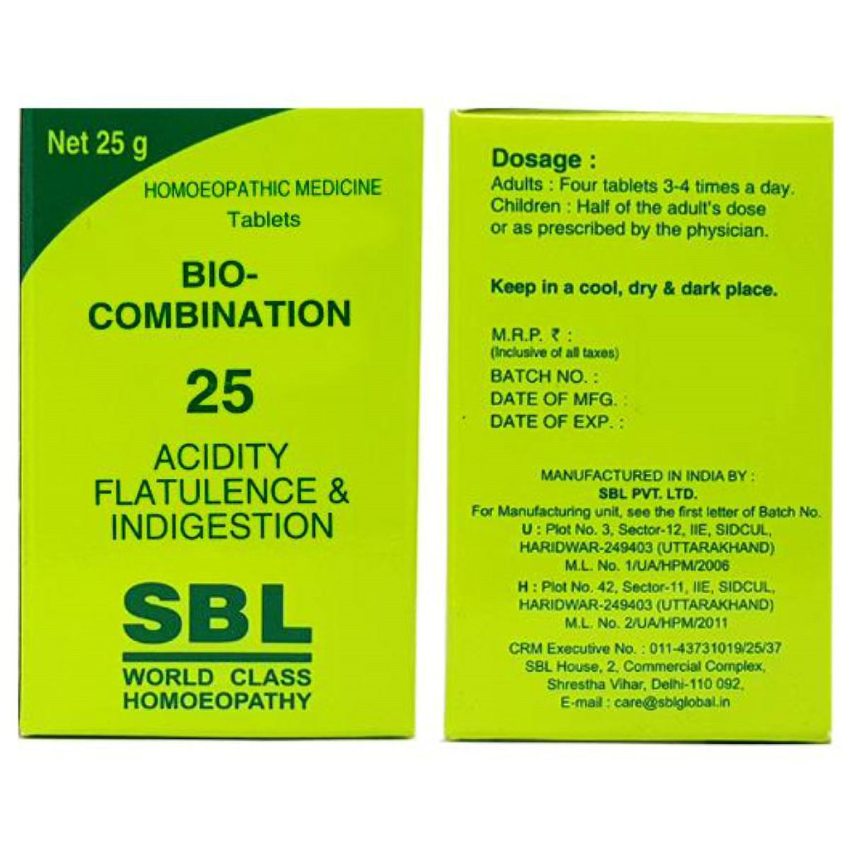 Buy SBL Bio-Combination 25 (BC) Tablets, 25 gm | 19 Minutes Delivery ...