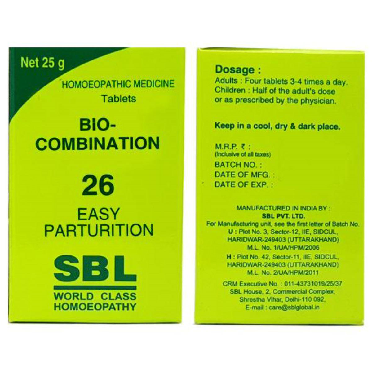 Buy SBL Bio-Combination 26 (BC) Tablets, 25 gm | 19 Minutes Delivery ...