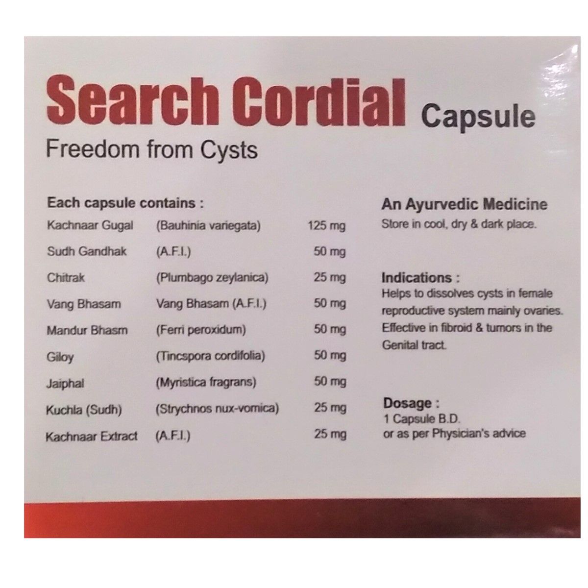 Search Cordial, 15 Capsules Price, Uses, Side Effects, Composition ...