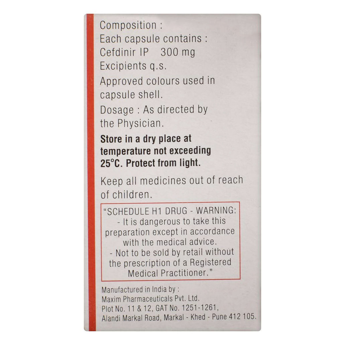 Sefdin 300 mg Capsule | Uses, Side Effects, Price | Apollo Pharmacy