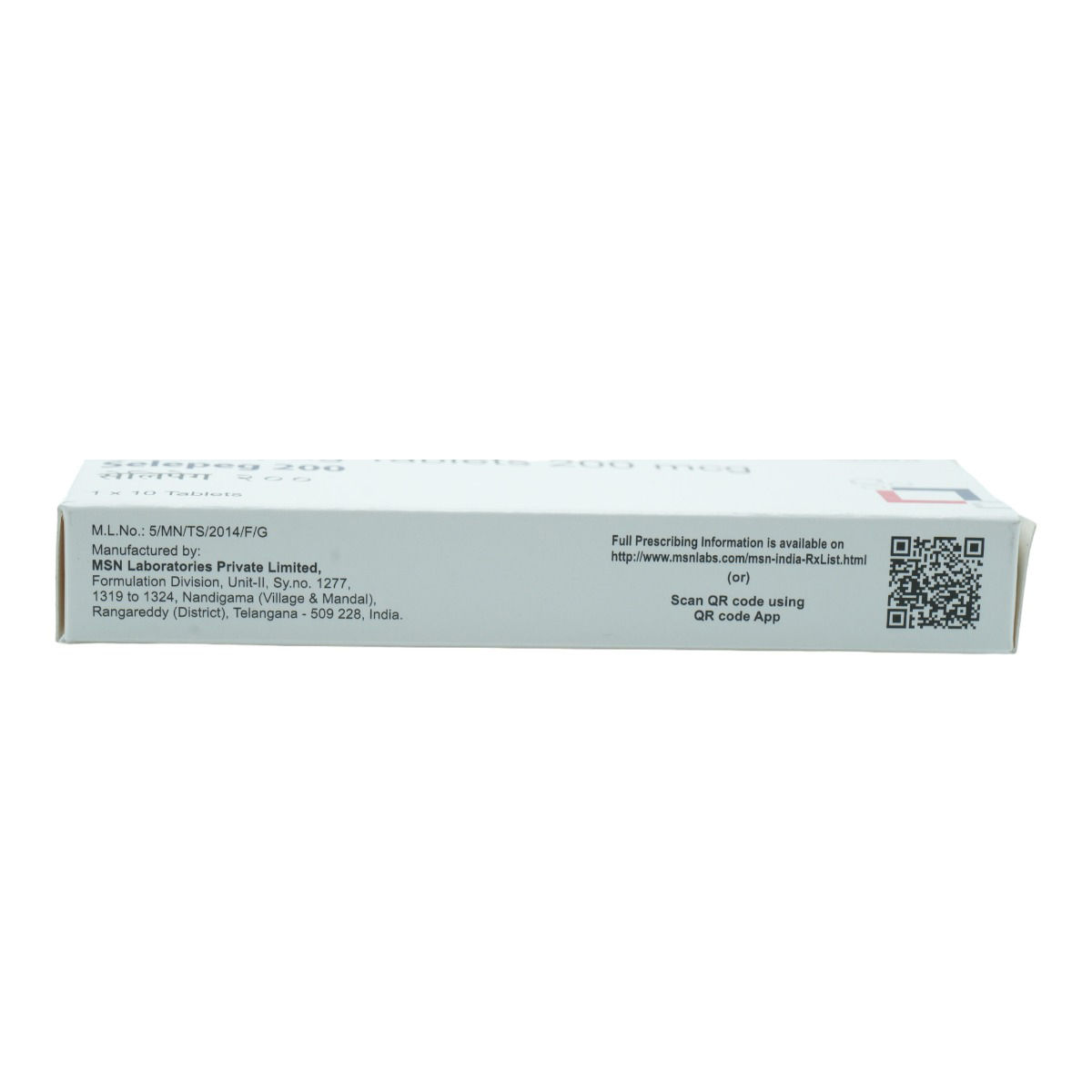 Selepeg 200 Tablet 10's Price, Uses, Side Effects, Composition - Apollo ...