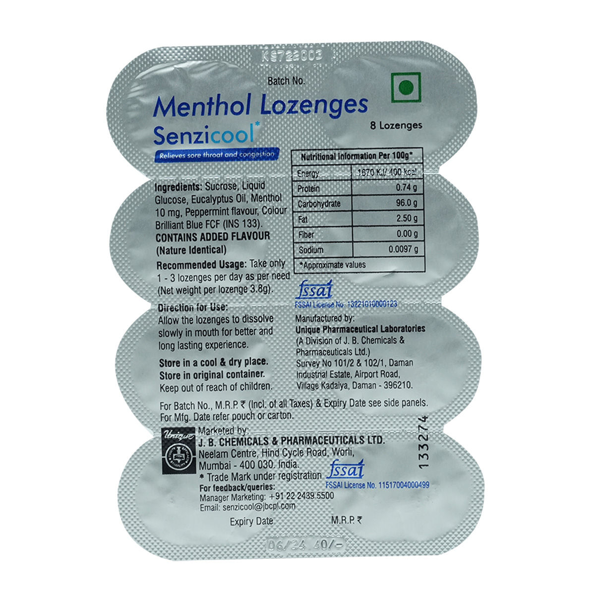 Senzicool Lozenges | Uses, Side Effects, Price | Apollo Pharmacy