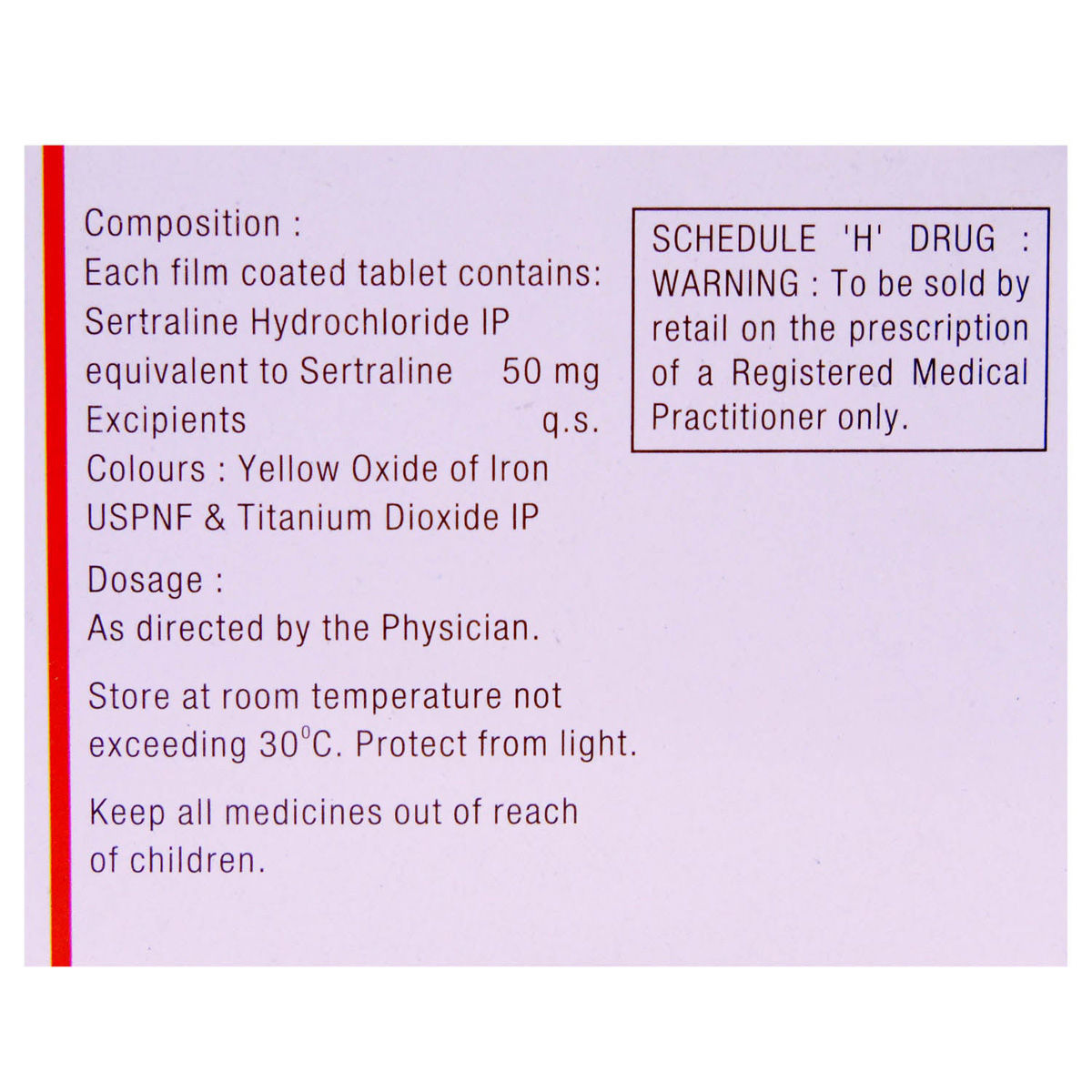 Serta-50 Tablet | Uses, Side Effects, Price | Apollo Pharmacy