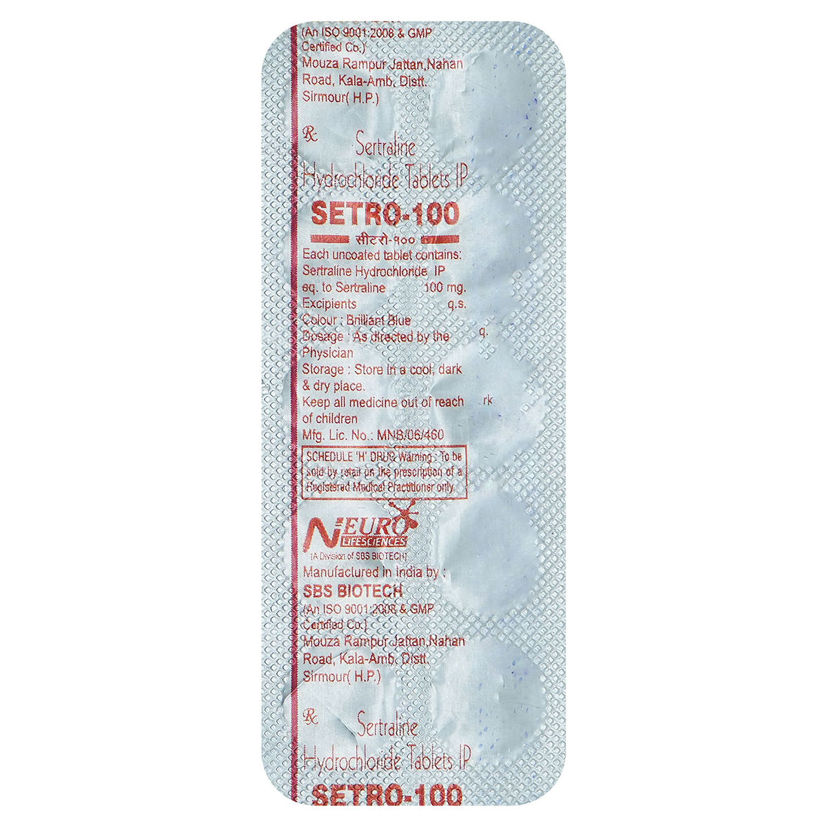 Setro 100 Tablet | Uses, Side Effects, Price | Apollo Pharmacy