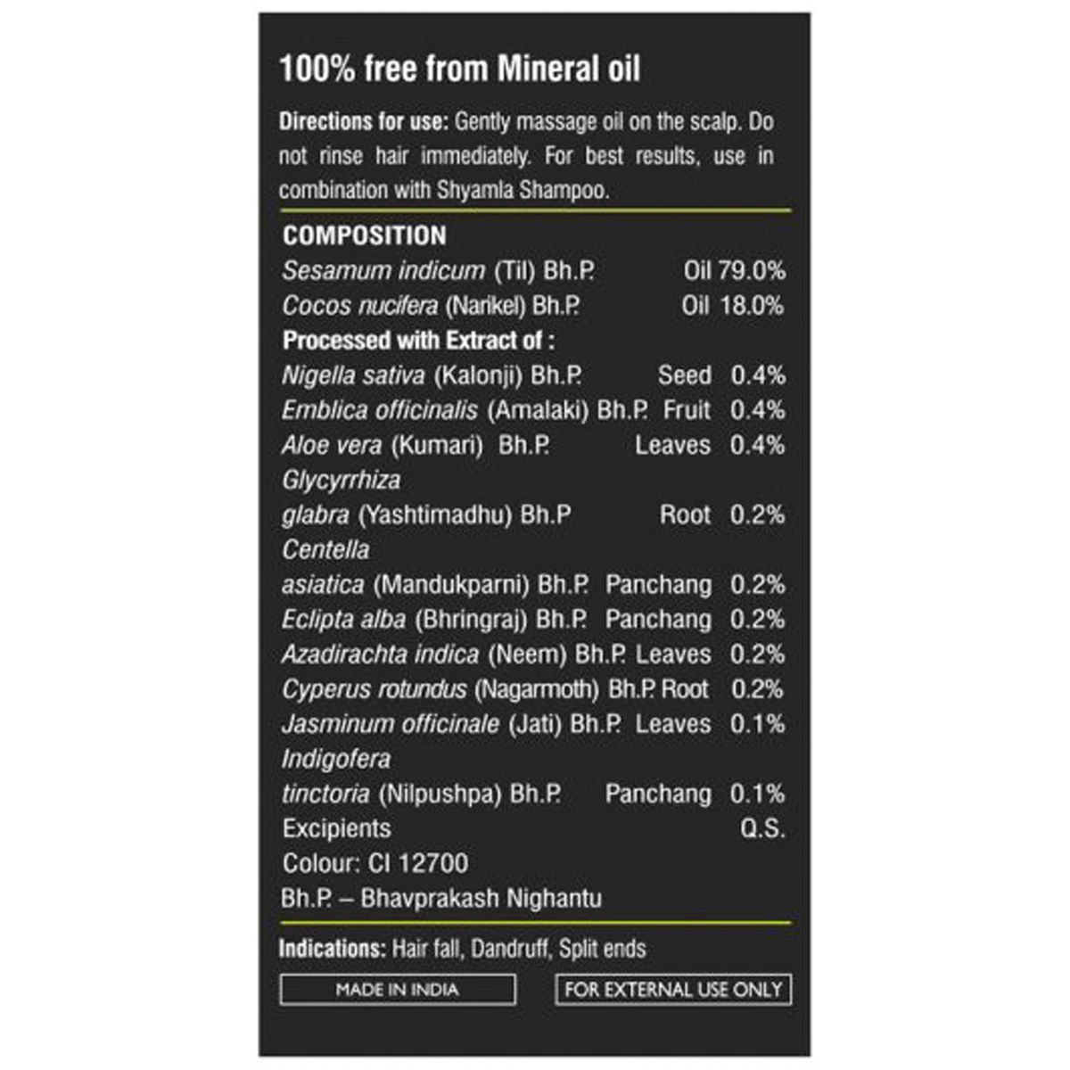 Shyamla Hair Oil | Uses, Side Effects, Price | Apollo Pharmacy