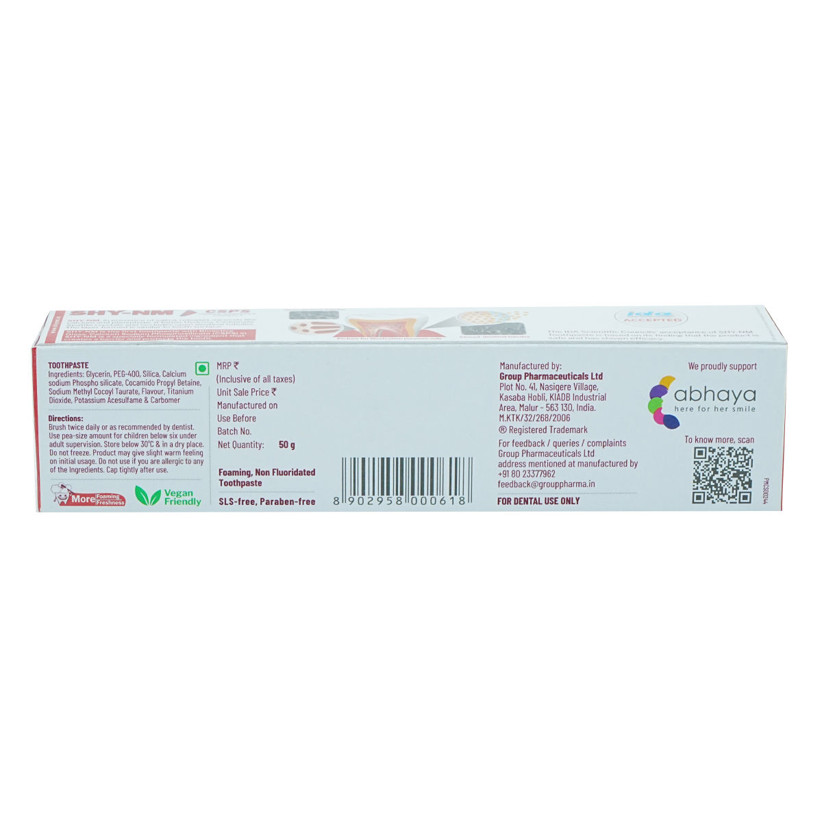 SHY-NM New Toothpaste 50 gm Price, Uses, Side Effects, Composition ...