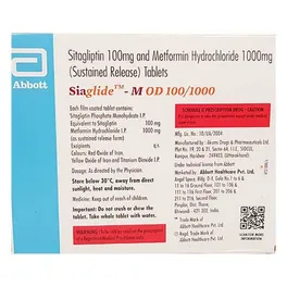 Siaglide M OD 100/1000 Tablet | Uses, Side Effects, Price | Apollo Pharmacy