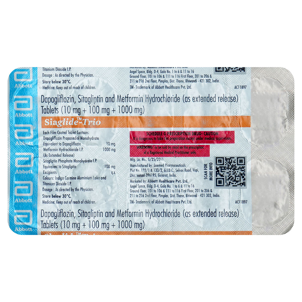 Siaglide-Trio 10/100/1000 Tablet | Uses, Side Effects, Price | Apollo ...