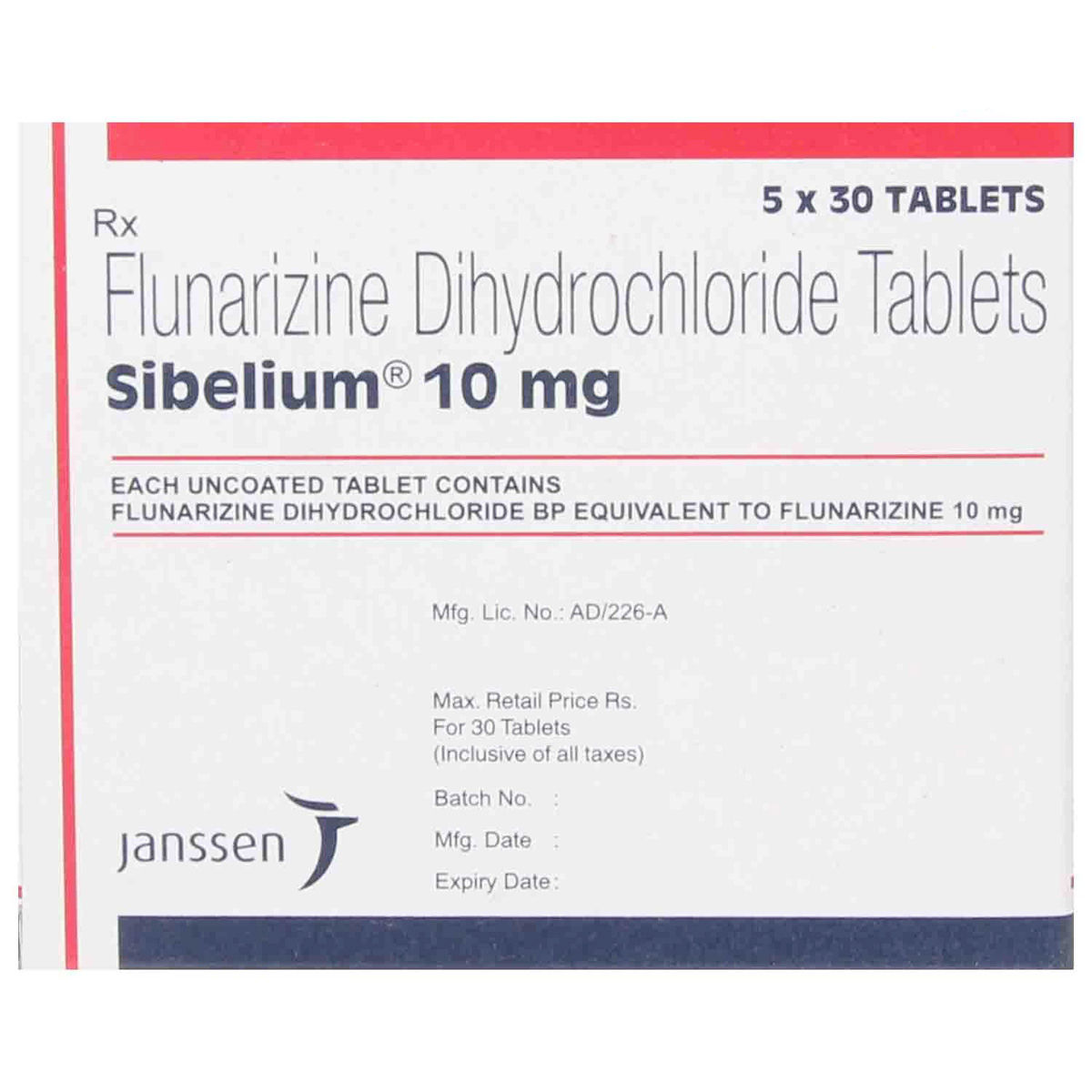 Sibelium 10 mg Tablet | Uses, Side Effects, Price | Apollo Pharmacy