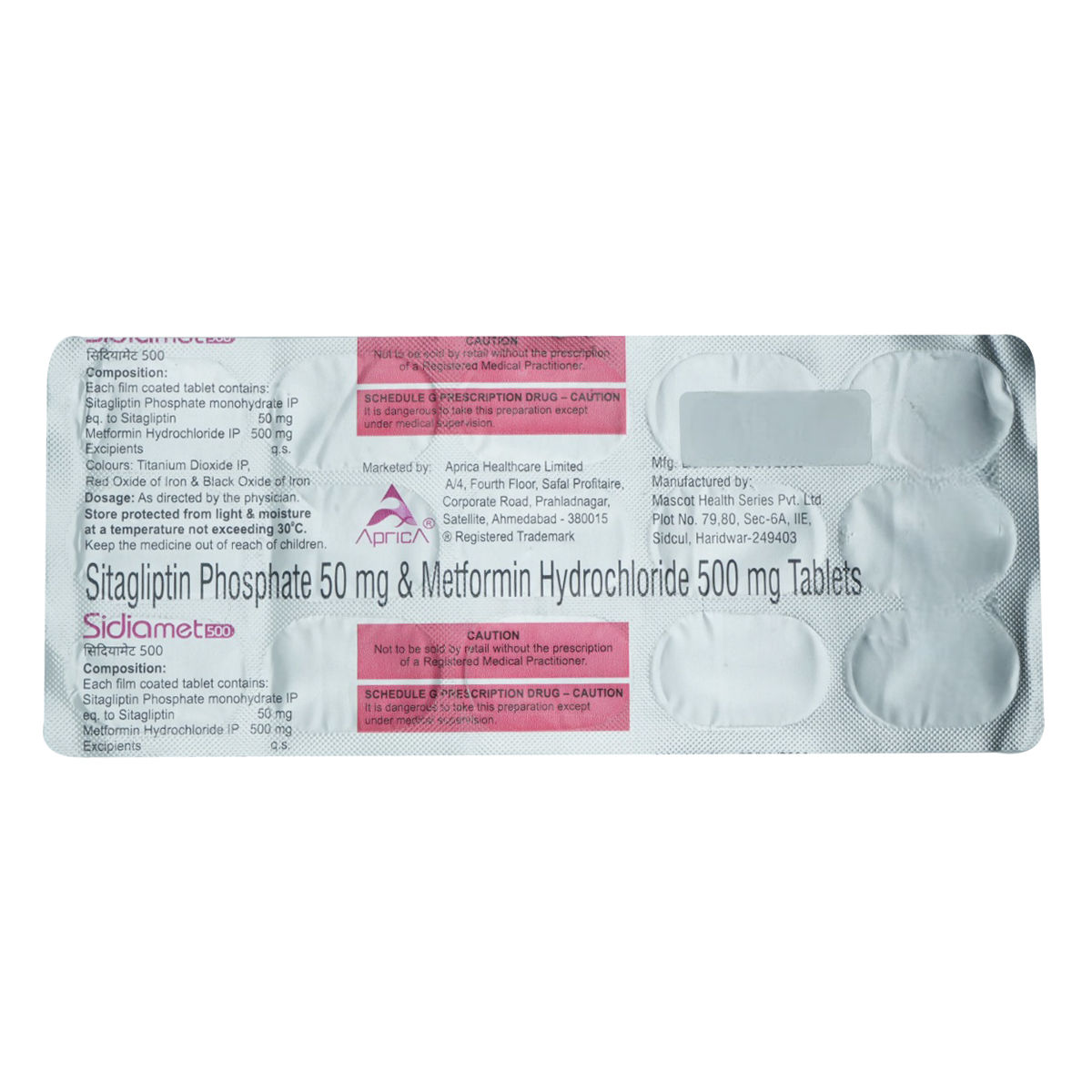 Sidiamet 500 Tablet 15's Price, Uses, Side Effects, Composition ...
