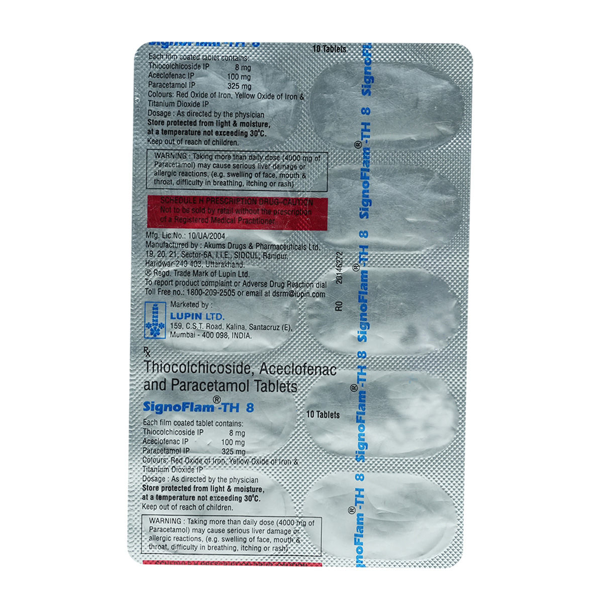 Signoflam TH 8 Tablet 10's Price, Uses, Side Effects, Composition ...