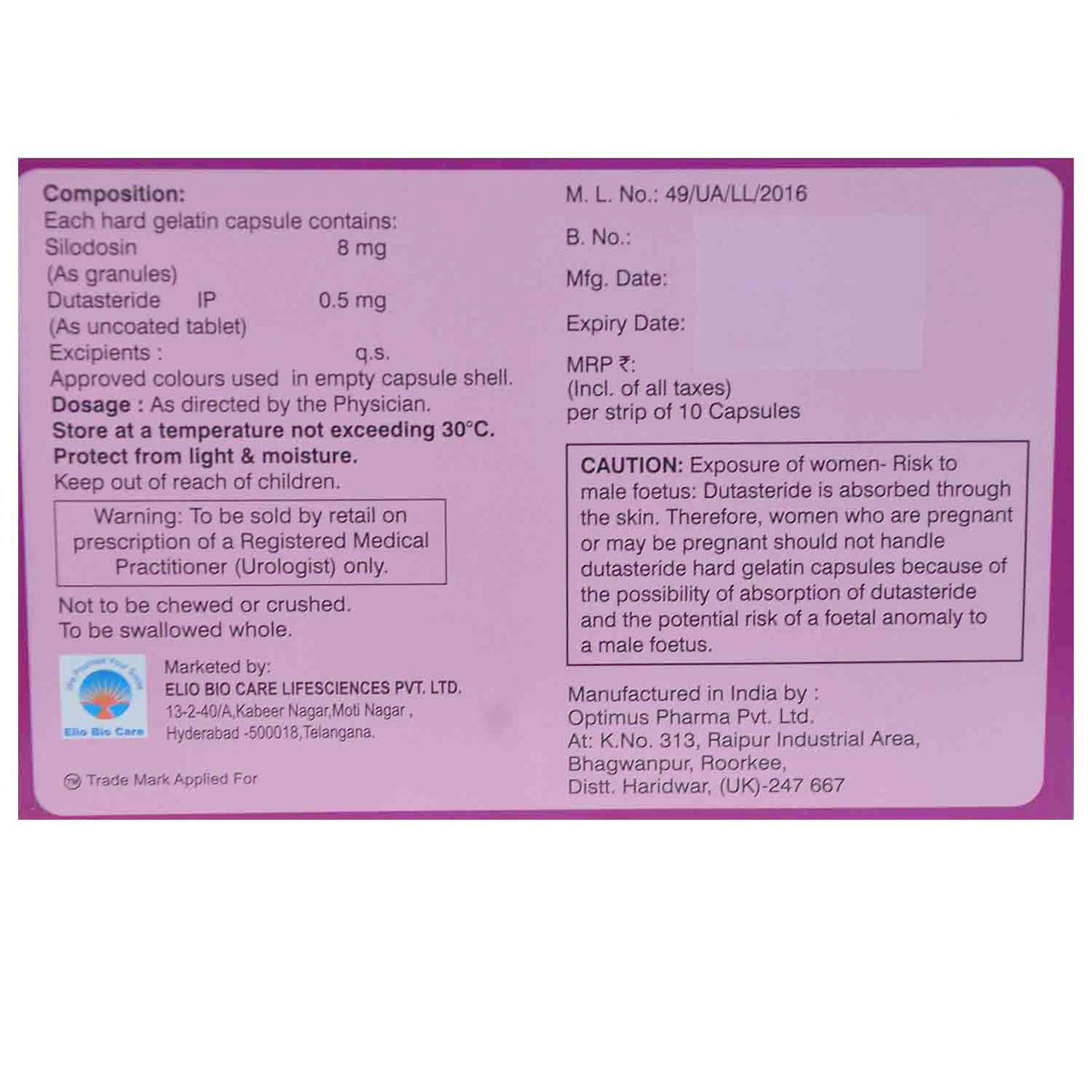 Siloin-D 8 Capsule 10's Price, Uses, Side Effects, Composition - Apollo ...