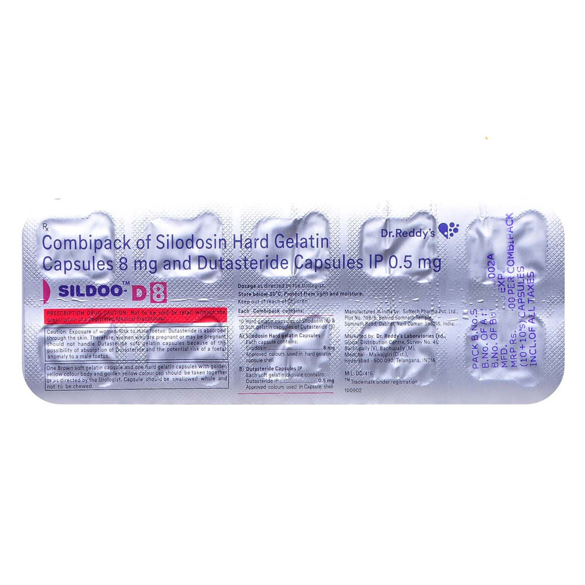 Sildoo-D8 Capsule Combipack Price, Uses, Side Effects, Composition ...