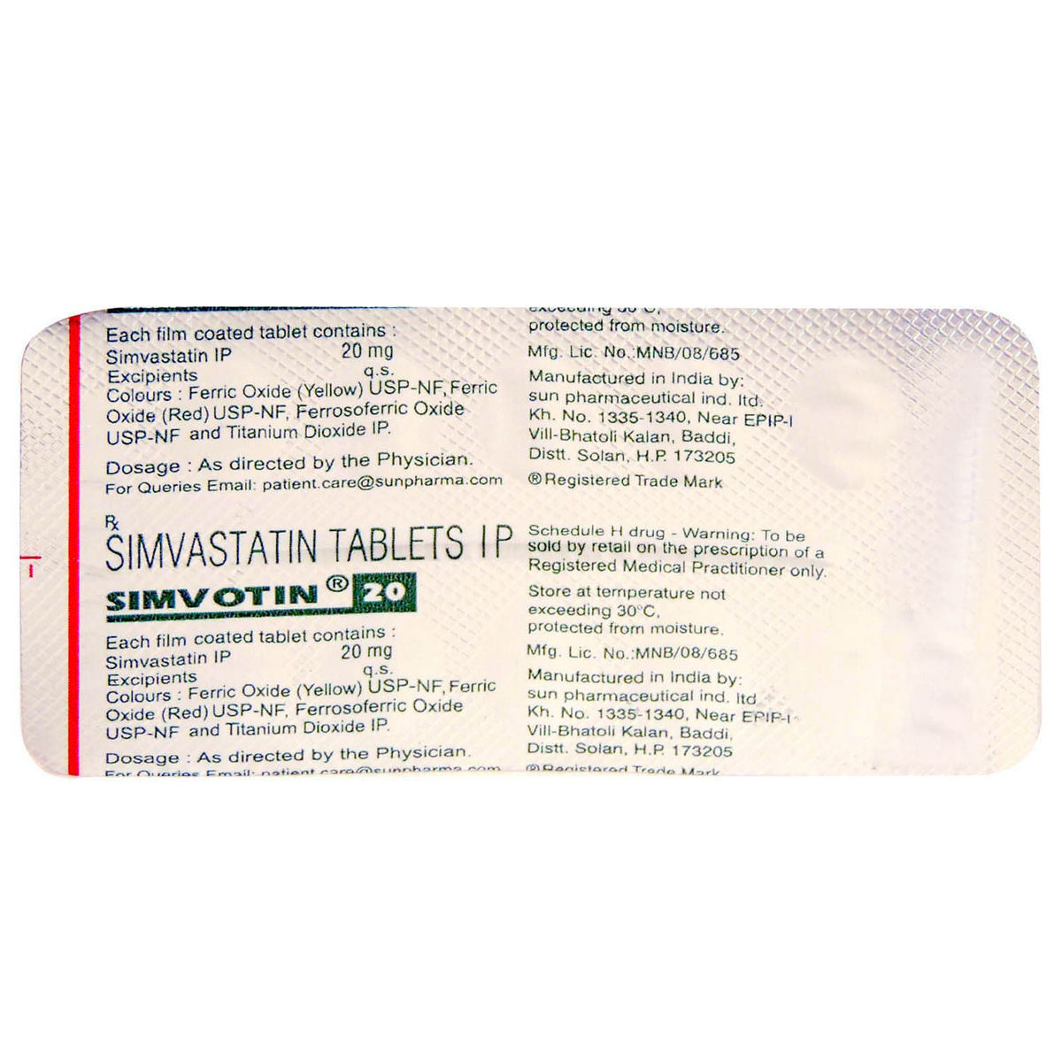 Simvotin 20 Tablet | Uses, Side Effects, Price | Apollo Pharmacy