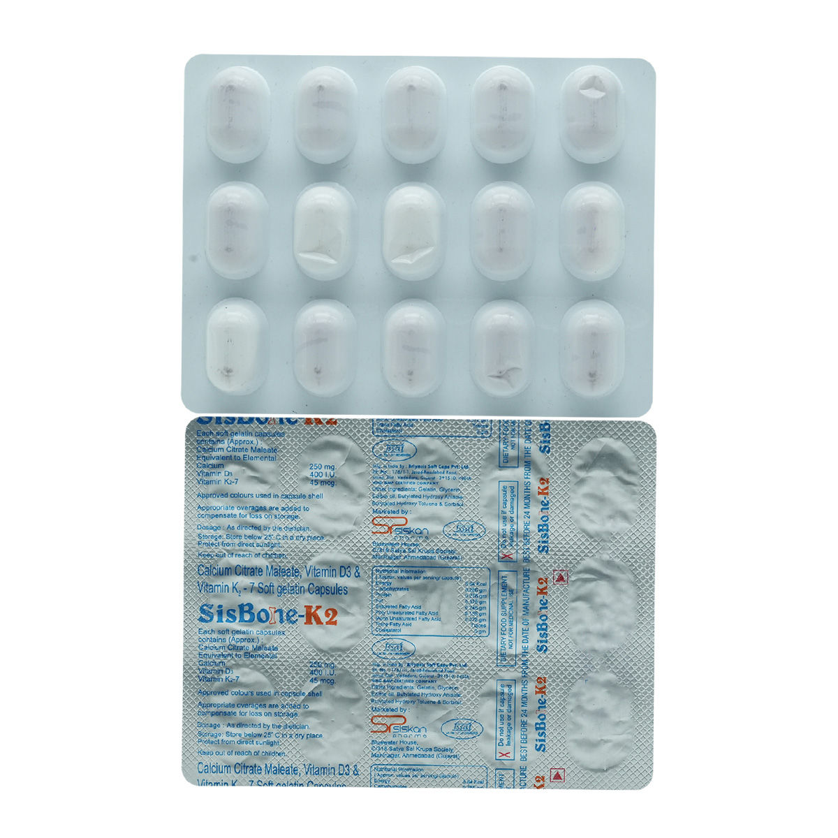 SISBONE-K2 SOFTGEL CAPSULES 15'S Price, Uses, Side Effects, Composition ...