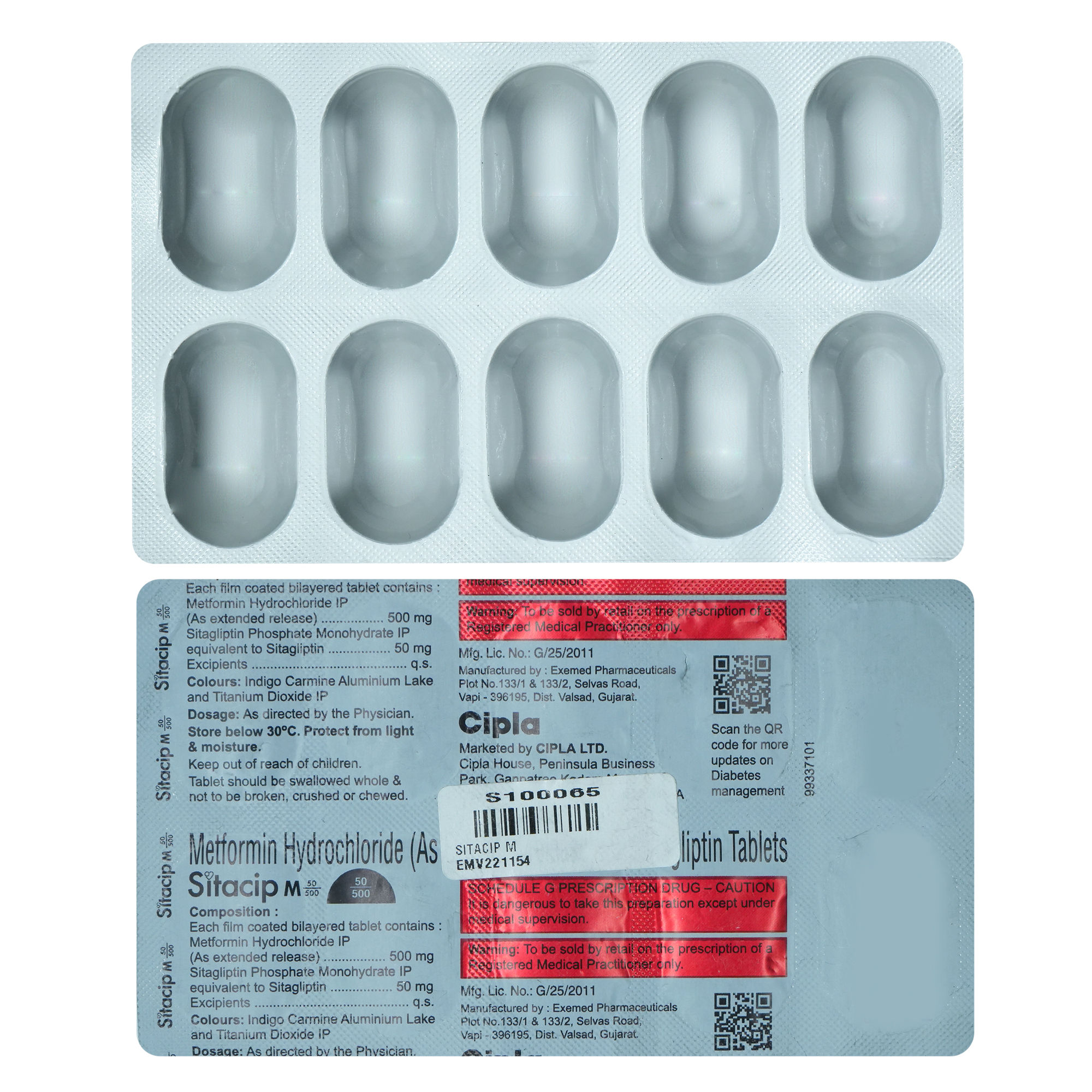 Sitacip M 50/500 Tablet | Uses, Side Effects, Price | Apollo Pharmacy
