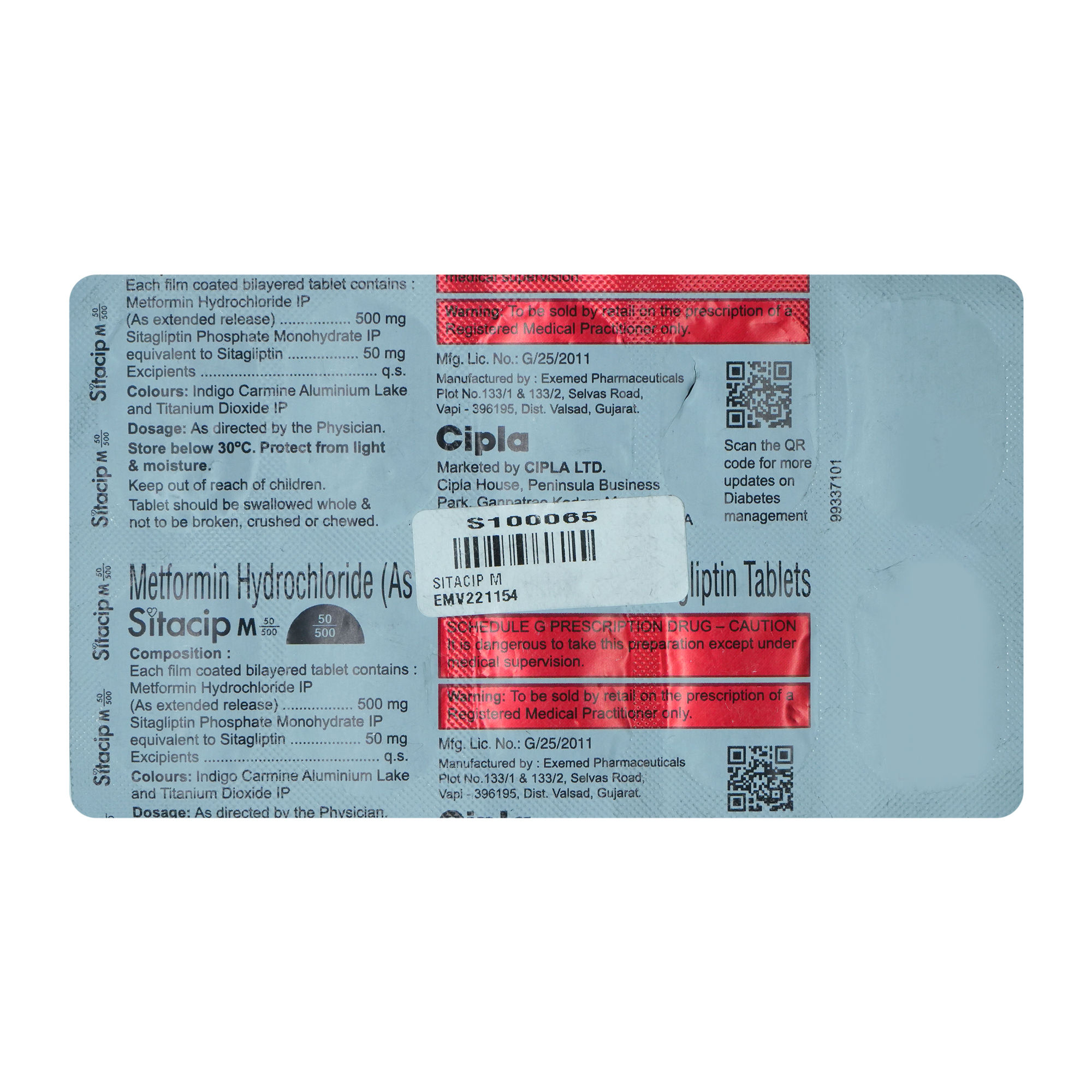 Sitacip M 50/500 Tablet | Uses, Side Effects, Price | Apollo Pharmacy