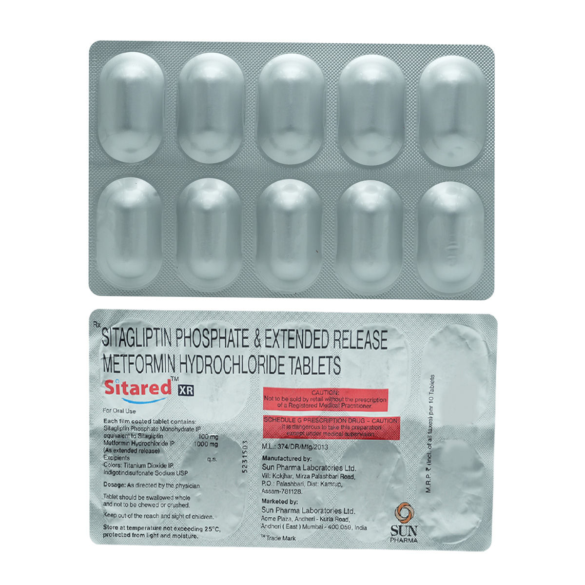 Sitared XR 100/1000 mg Tablet 10's Price, Uses, Side Effects ...