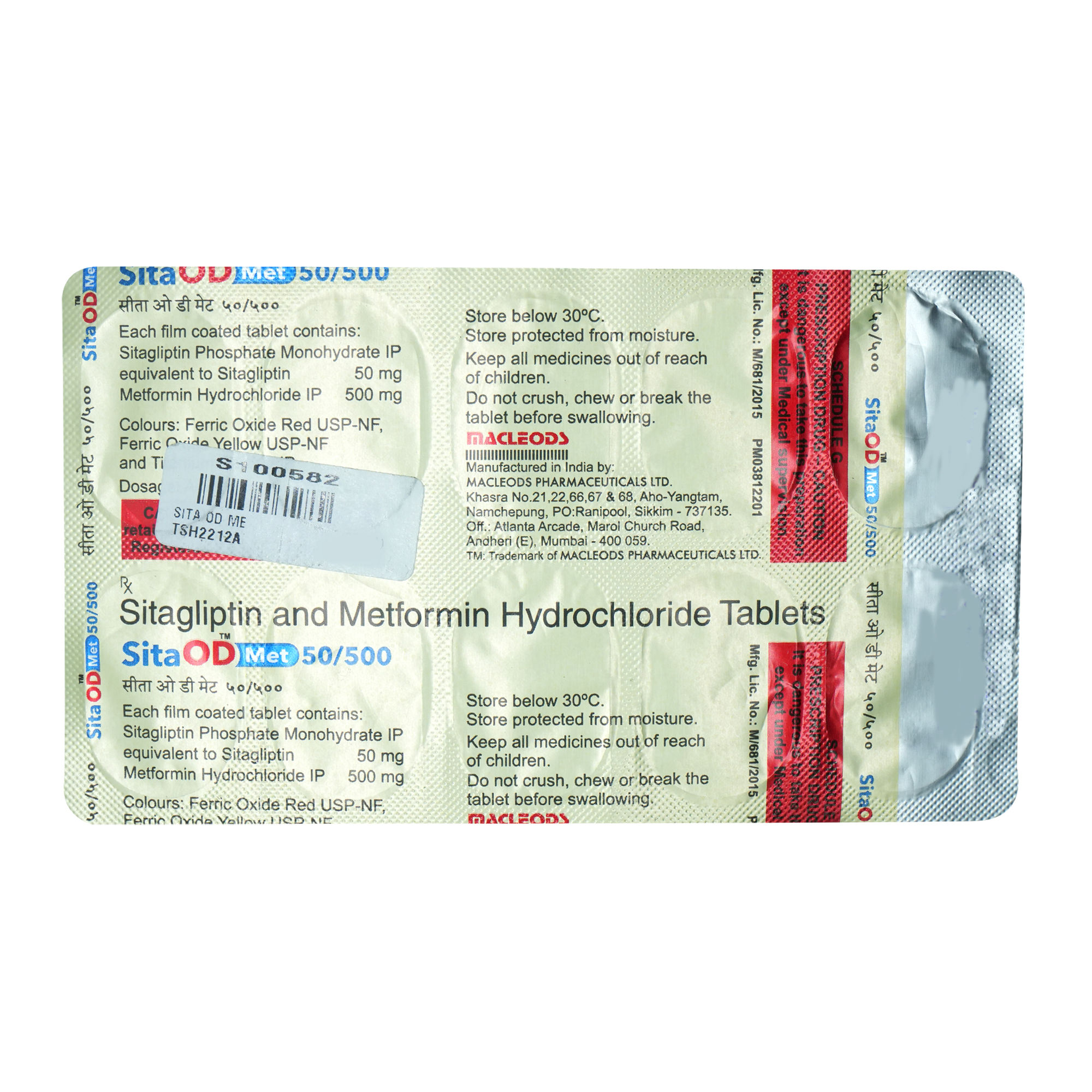 Sita OD Met 50/500 mg Tablet | Uses, Side Effects, Price | Apollo Pharmacy