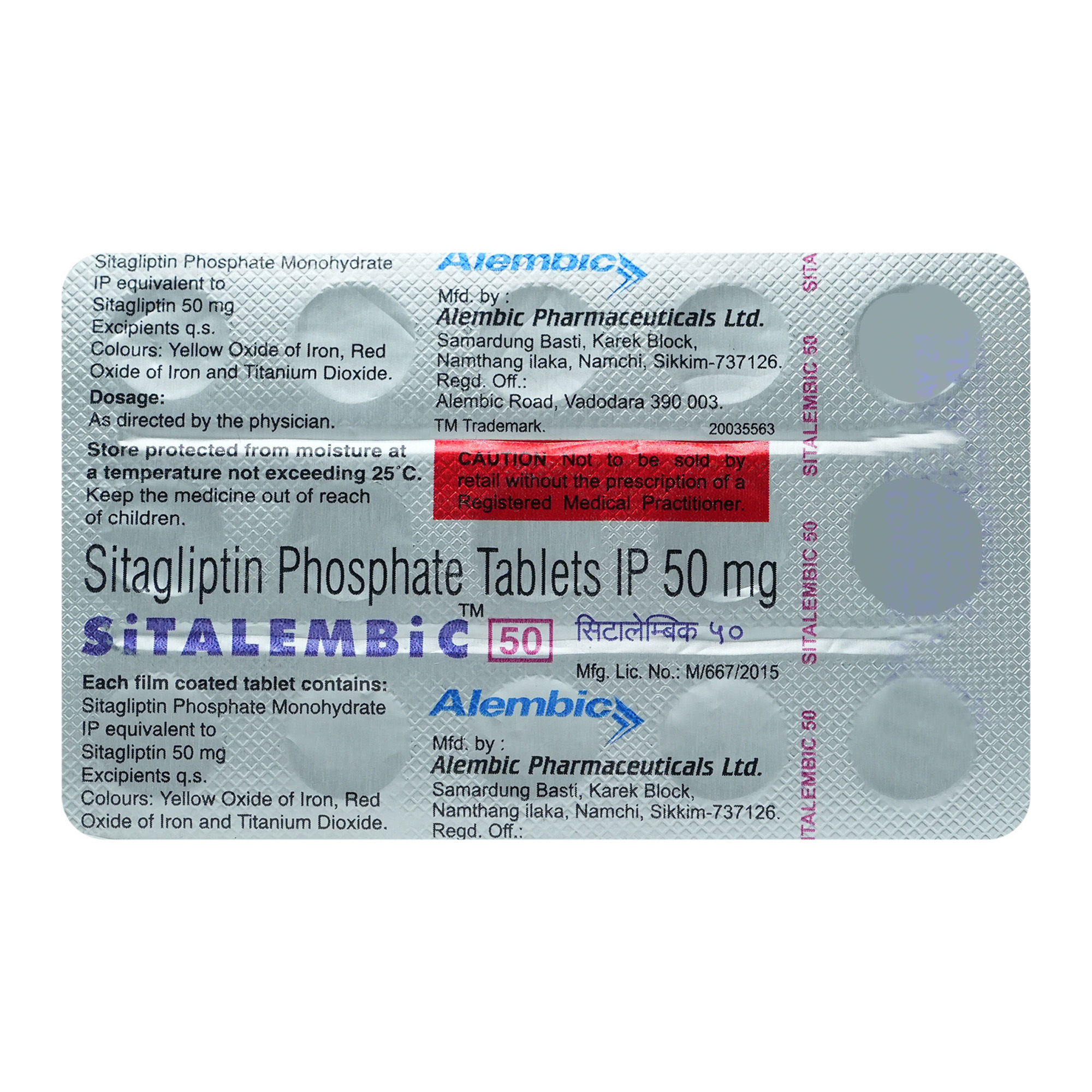Sitalembic 50 Tablet 15's Price, Uses, Side Effects, Composition ...