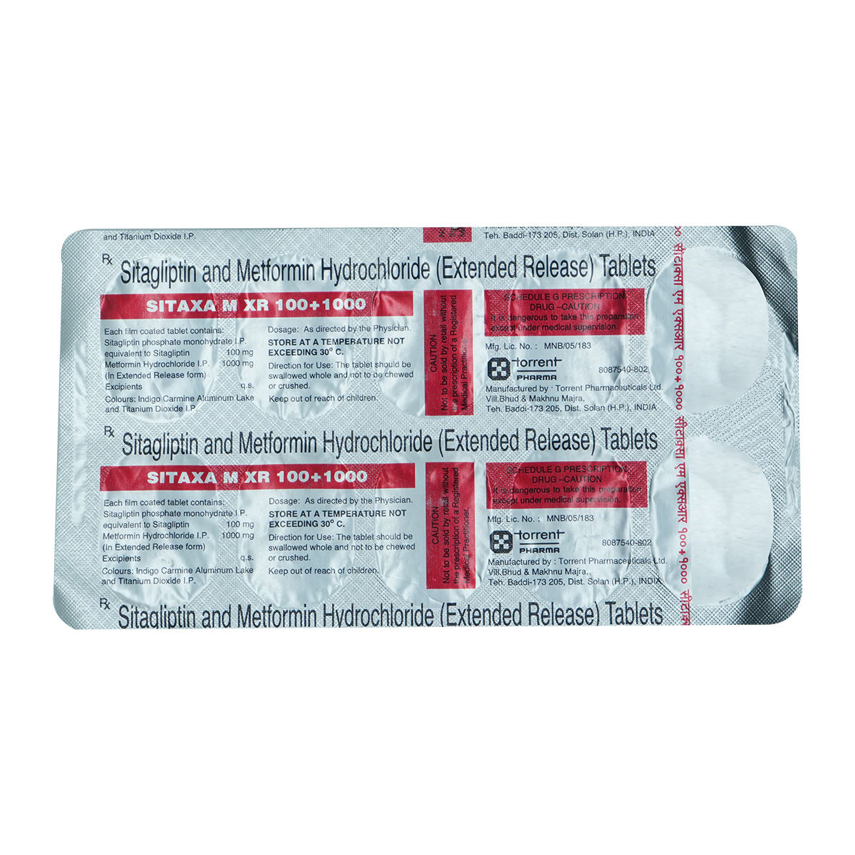 Sitaxa M XR 100/1000 mg Tablet 10's Price, Uses, Side Effects ...