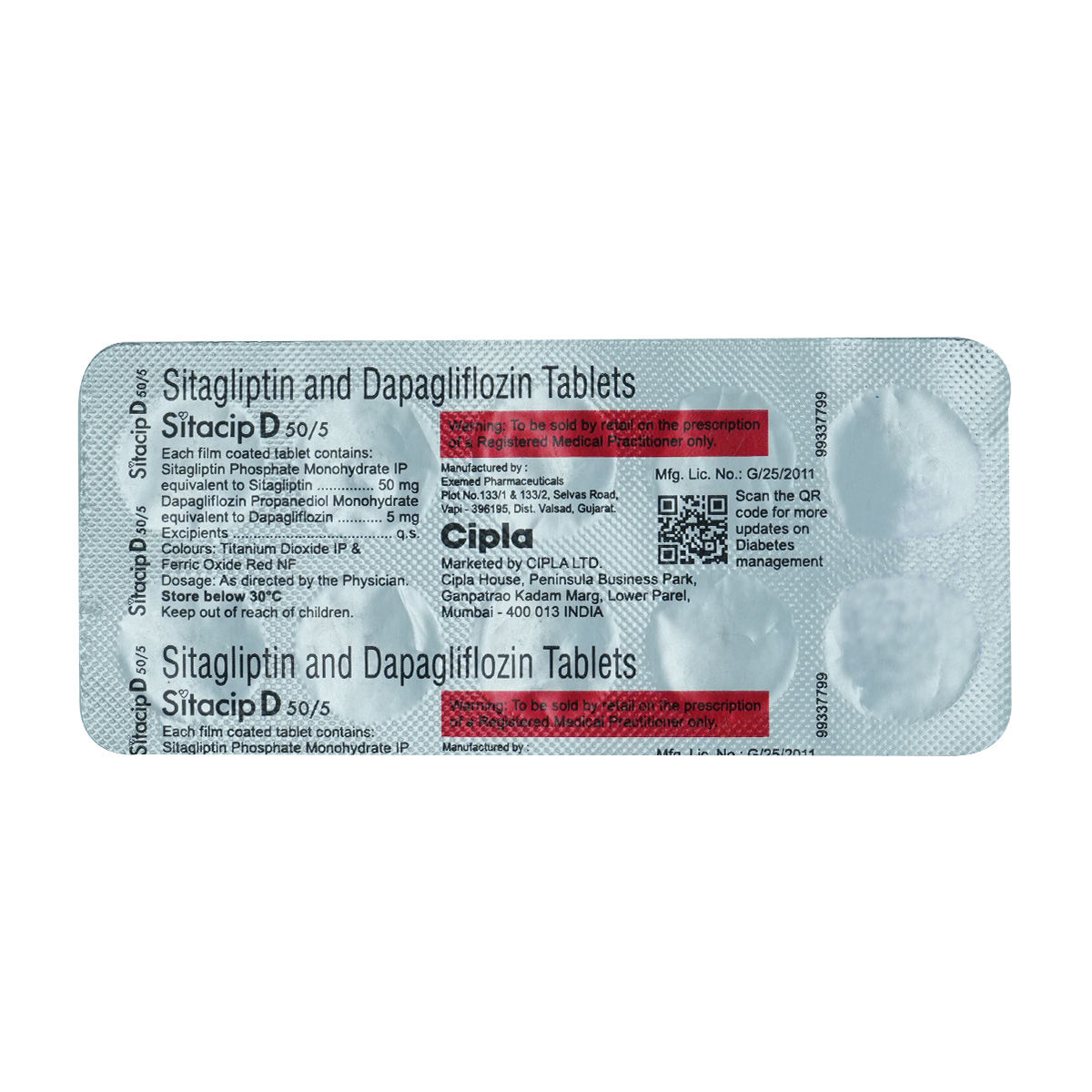 Sitacip D 50/5 Tablet | Uses, Side Effects, Price | Apollo Pharmacy