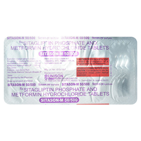 Sitason-M 50/500 Tab | Uses, Side Effects, Price | Apollo Pharmacy