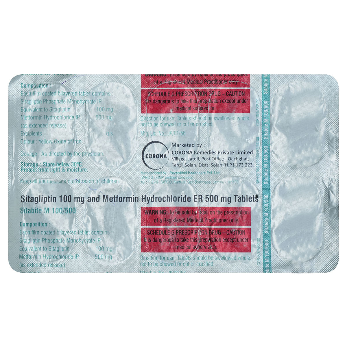 Sitabite M 100/500 Tablet | Uses, Side Effects, Price | Apollo Pharmacy