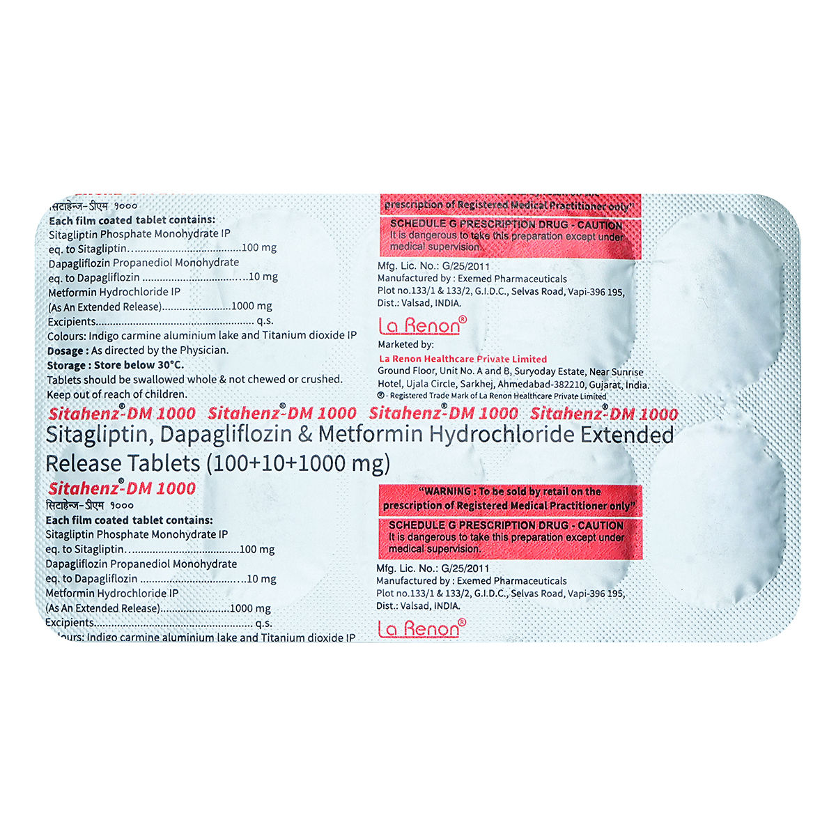 Sitahenz-DM 1000 Tablet | Uses, Side Effects, Price | Apollo Pharmacy