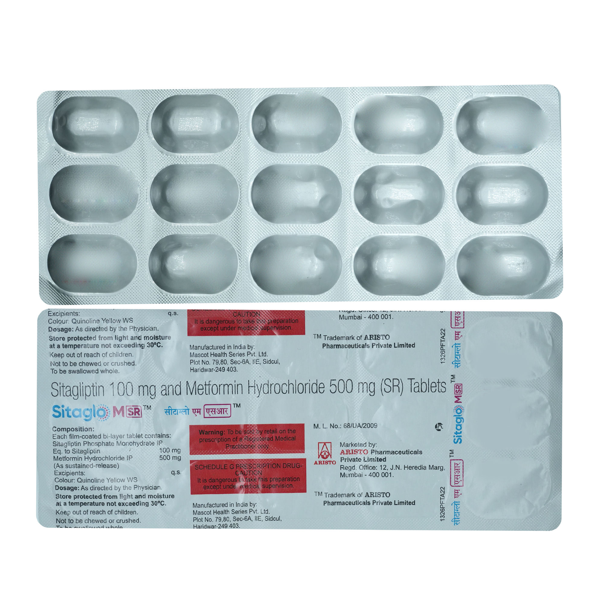 Sitaglo M SR 100/500 Tablet | Uses, Side Effects, Price | Apollo Pharmacy