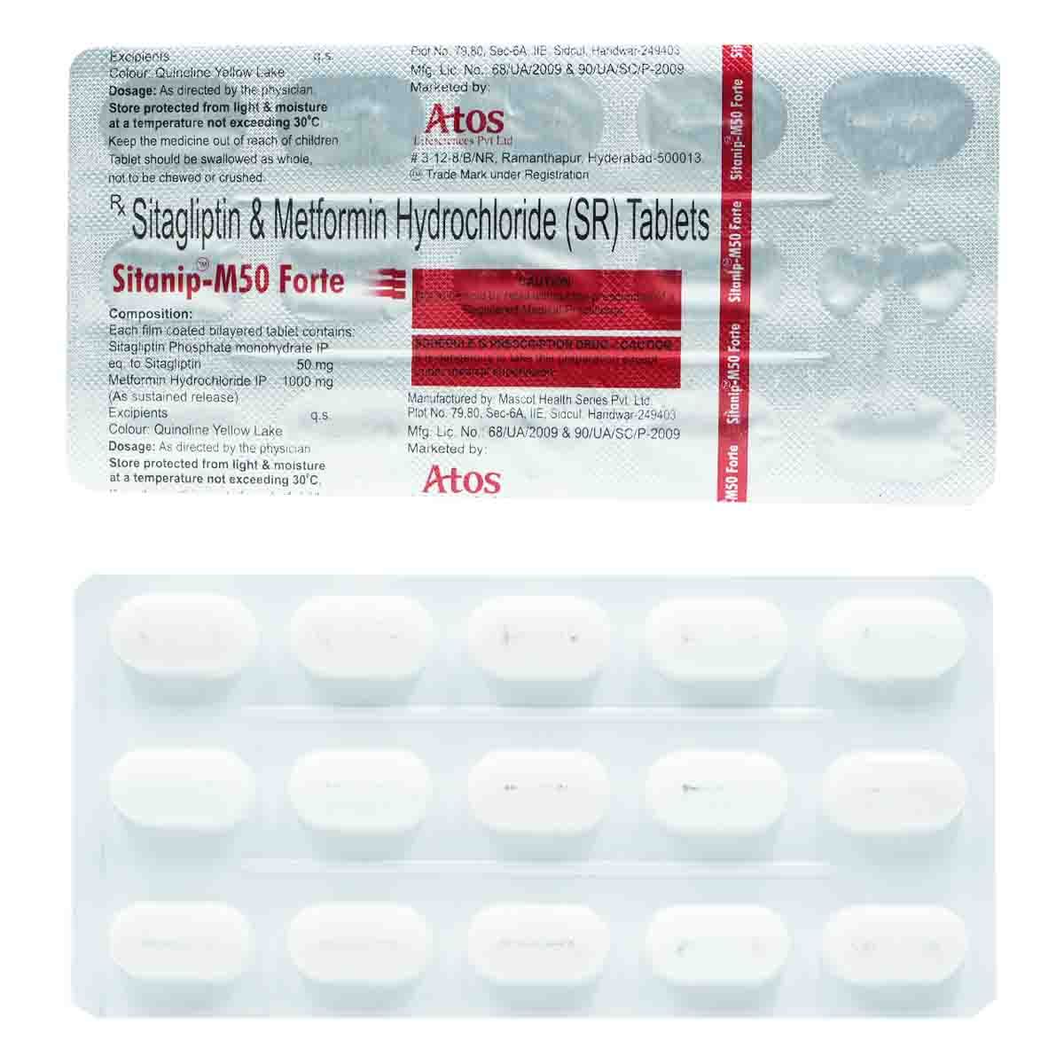 Sitanip-M 50 Forte Tablet | Uses, Side Effects, Price | Apollo Pharmacy