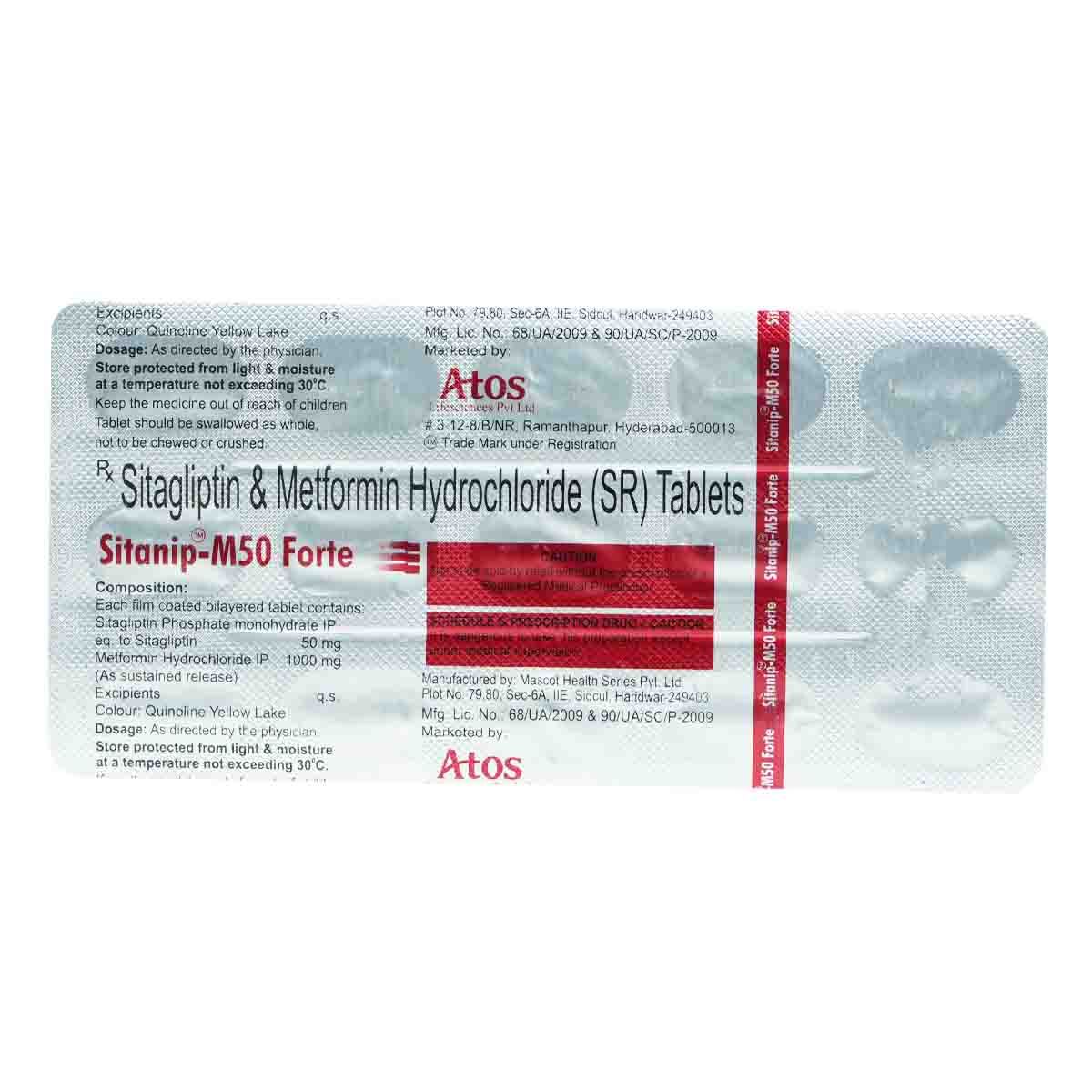 Sitanip-M 50 Forte Tablet | Uses, Side Effects, Price | Apollo Pharmacy