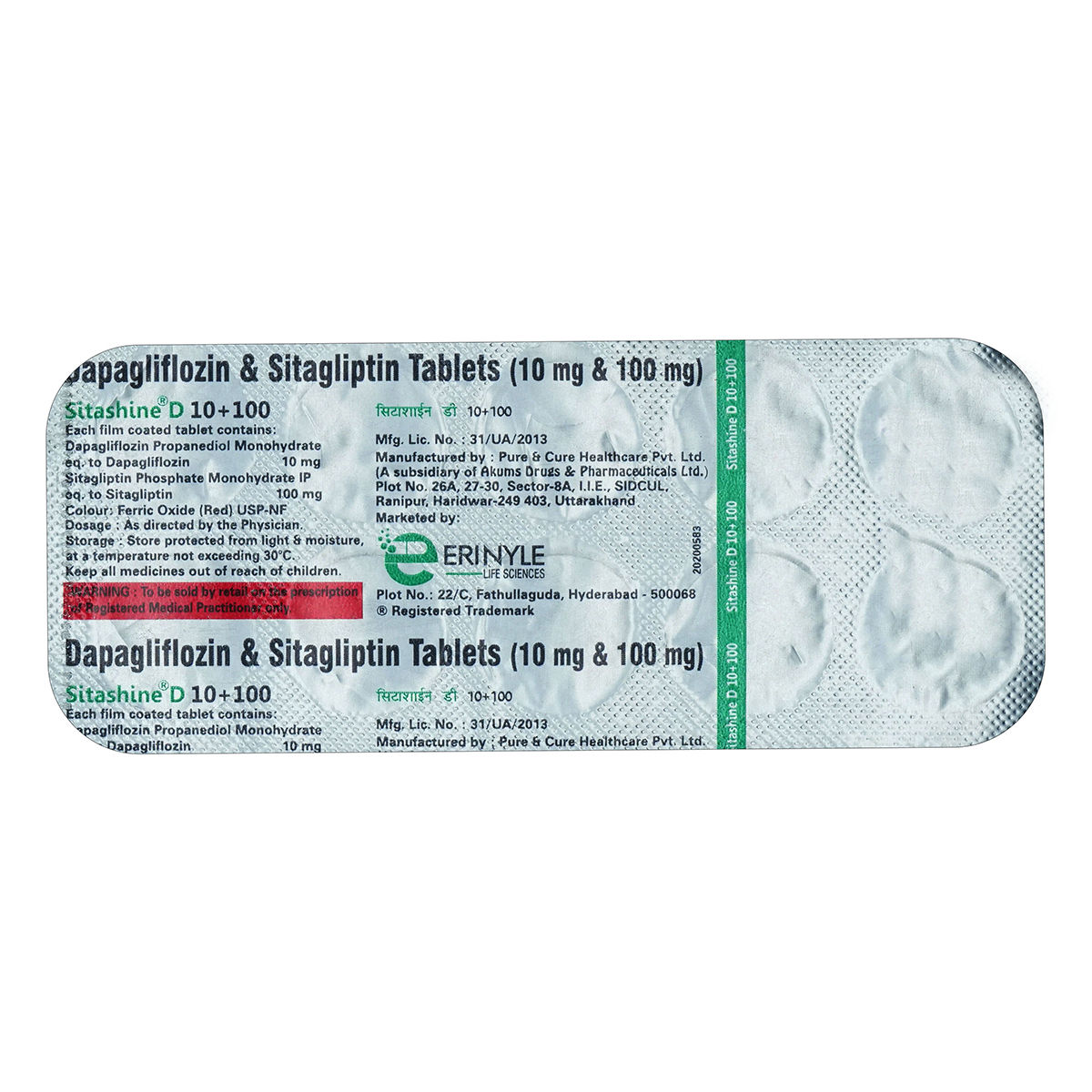 Sitashine D 10/100 Tablet | Uses, Side Effects, Price | Apollo Pharmacy