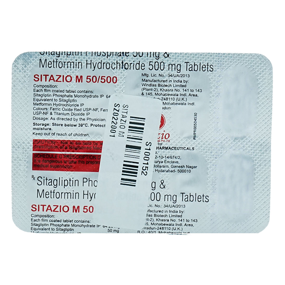 Sitazio M 50 mg/500 mg Tablet | Uses, Side Effects, Price | Apollo Pharmacy