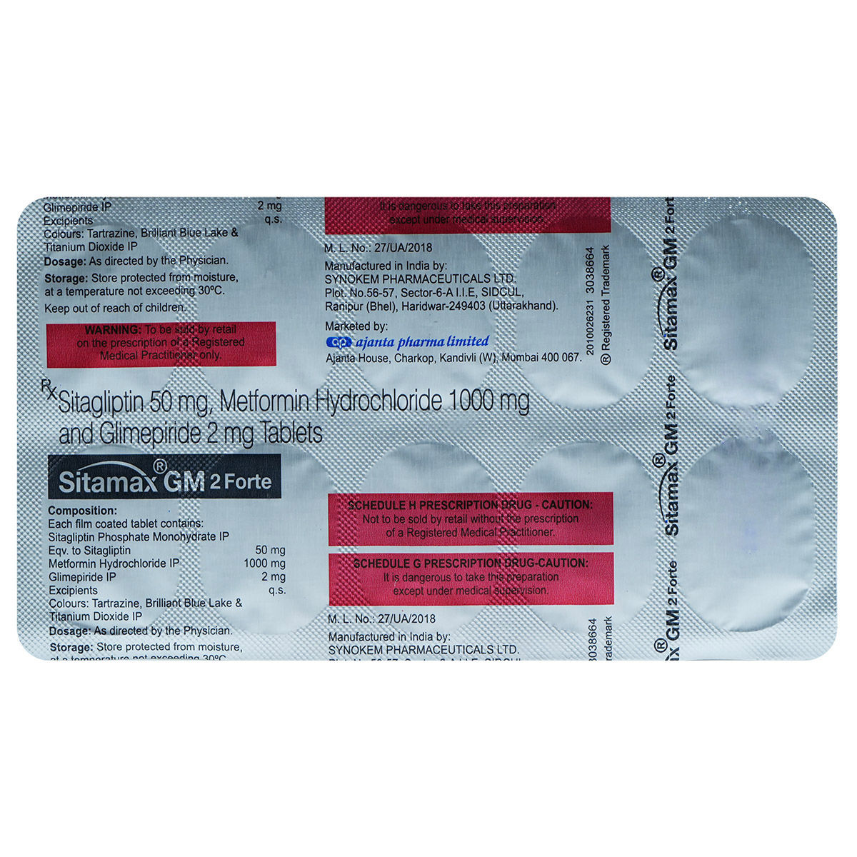 Sitamax GM 2 Forte Tablet | Uses, Side Effects, Price | Apollo Pharmacy