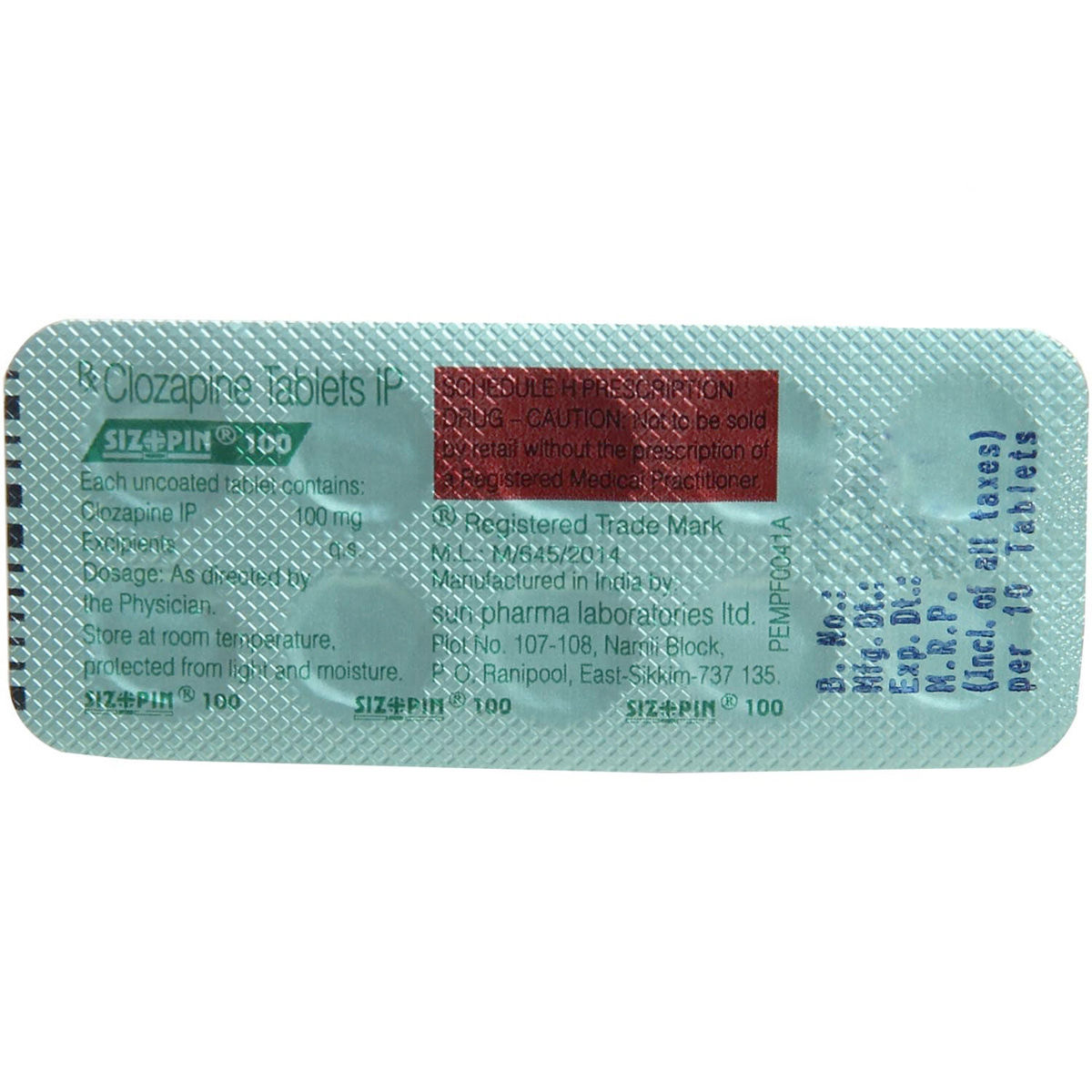 Sizopin 100 Tablet | Uses, Side Effects, Price | Apollo Pharmacy