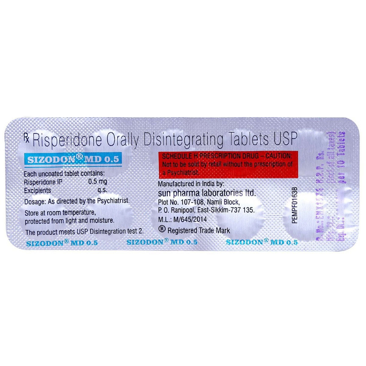 Sizodon MD 0.5 Tablet 10's Price, Uses, Side Effects, Composition ...