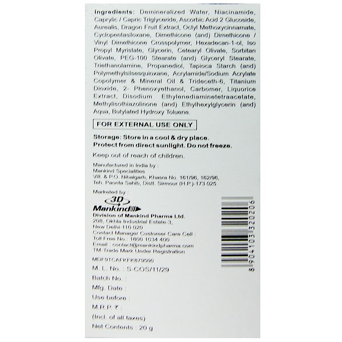 Skinbless Lite Cream 20 gm Price, Uses, Side Effects, Composition ...