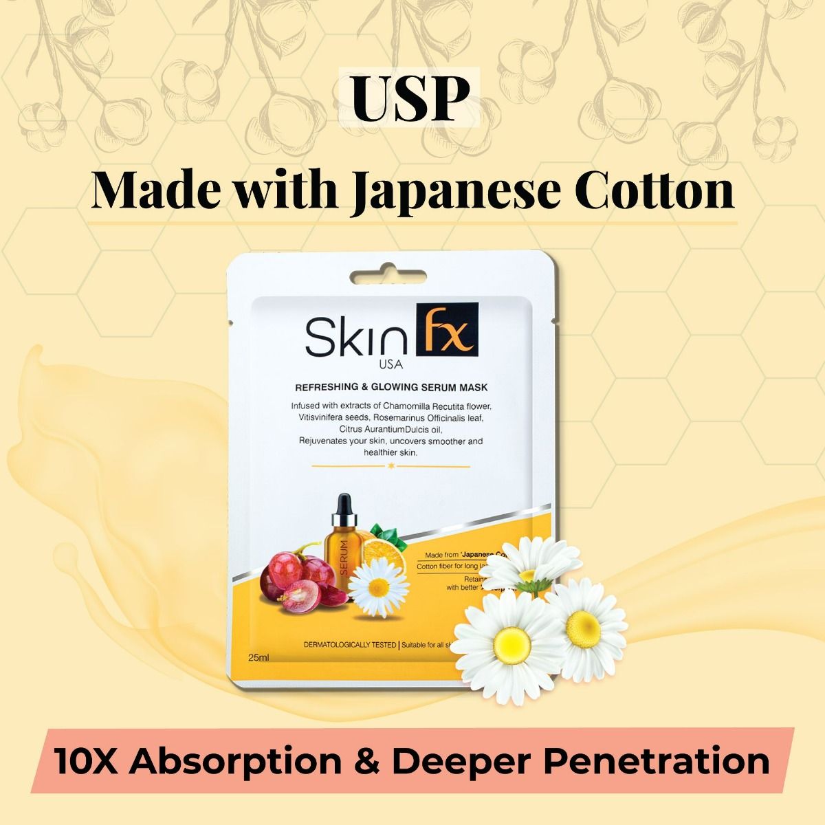 Skin Fx Refreshing & Glowing Serum Mask, 25 ml Price, Uses, Side ...